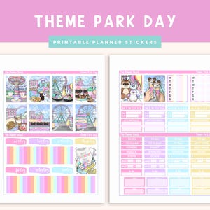 Printable Theme Park Day Weekly | Erin Condren | Vertical Weekly ...