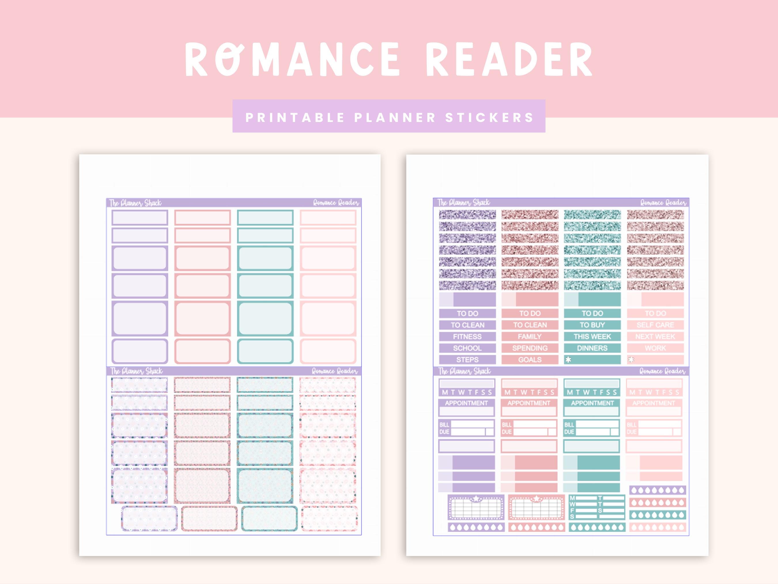 Printable Romance Reader Weekly | Erin Condren | Vertical Weekly ...