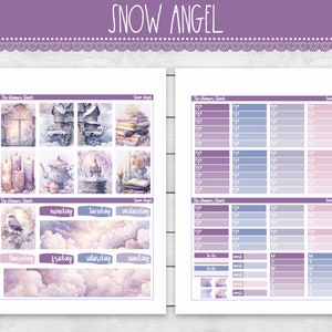 Printable Snow Angel Weekly | Erin Condren | Vertical Weekly | Winter ...
