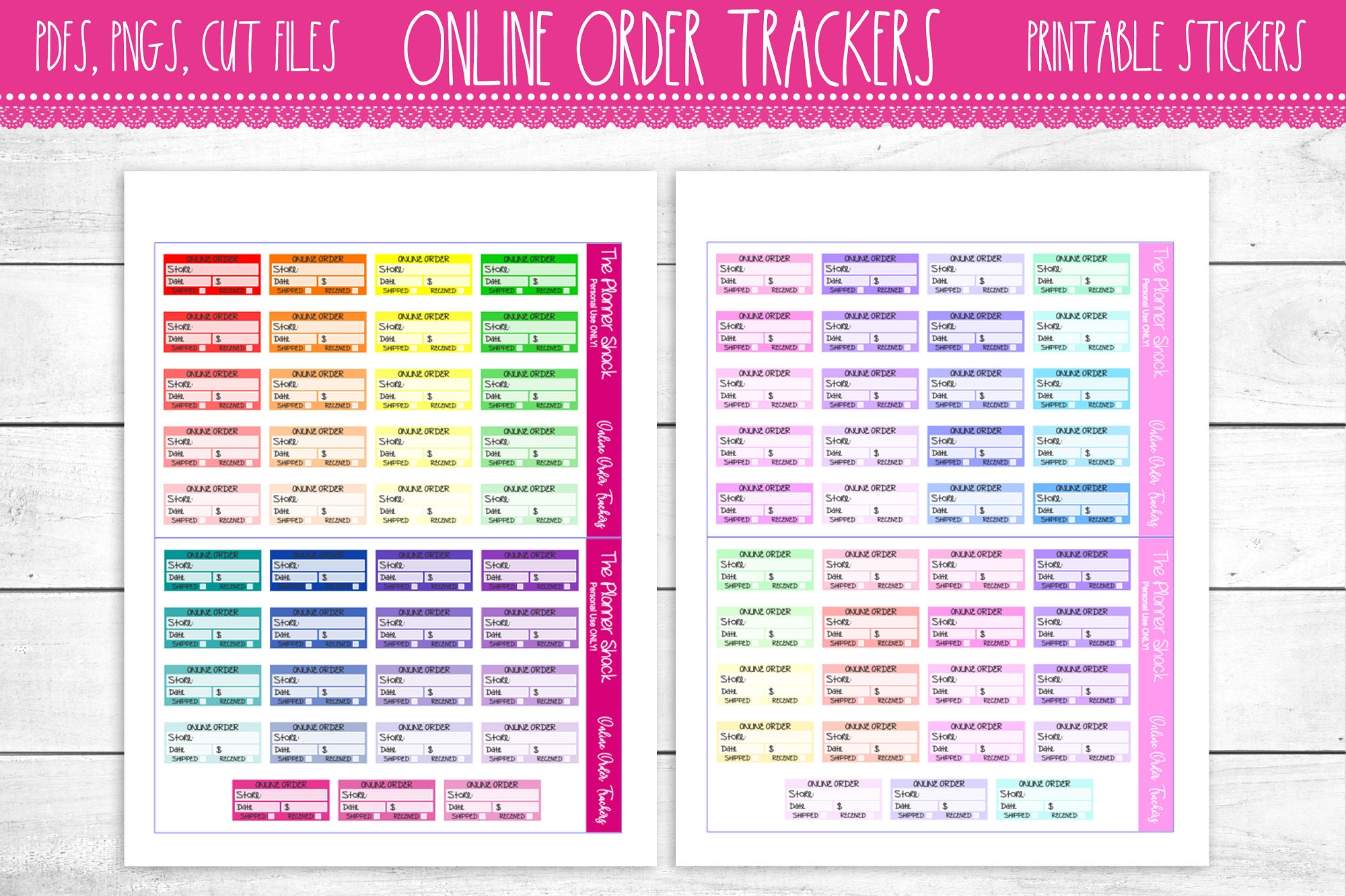Online Order Trackers | Online Orders | Functional | Printable Planner ...