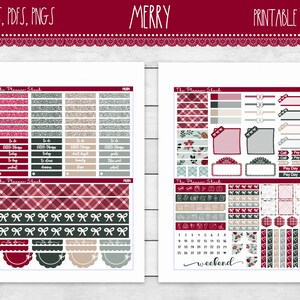 Printable Merry Weekly | Erin Condren | Christmas | Christmas Weekly ...