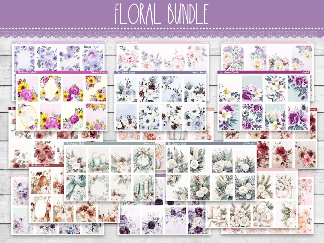 Printable Floral Weekly Bundle | Erin Condren | Vertical Weekly ...