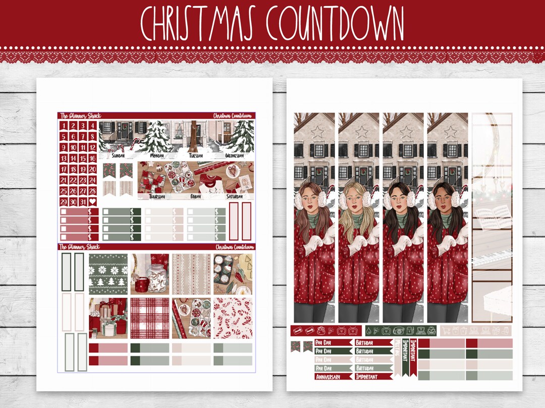 Printable A5 Rings Christmas Countdown Monthly | A5 Rings | Christmas ...