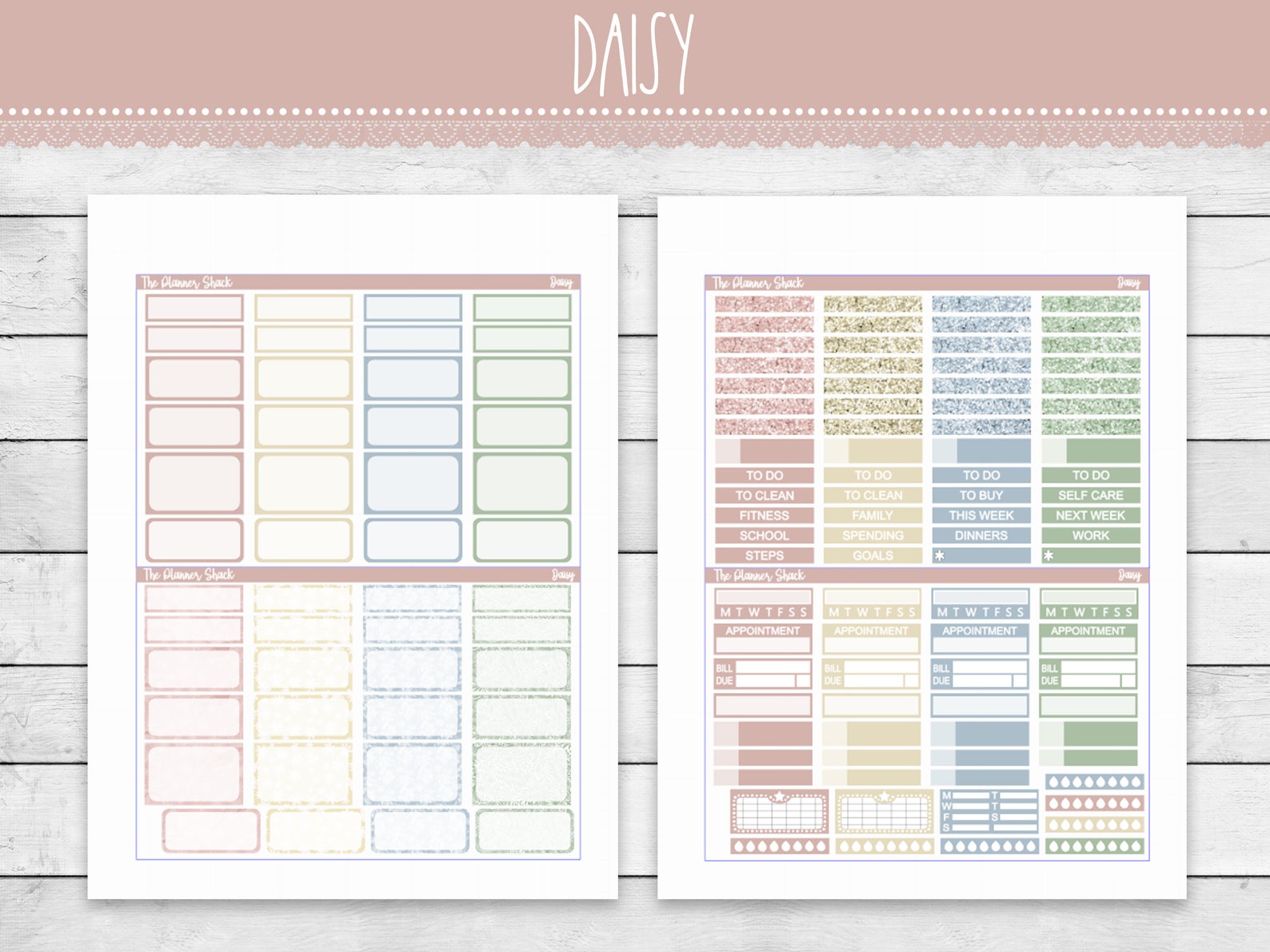 Printable Daisy Weekly | Erin Condren | Vertical Weekly | Daisies ...