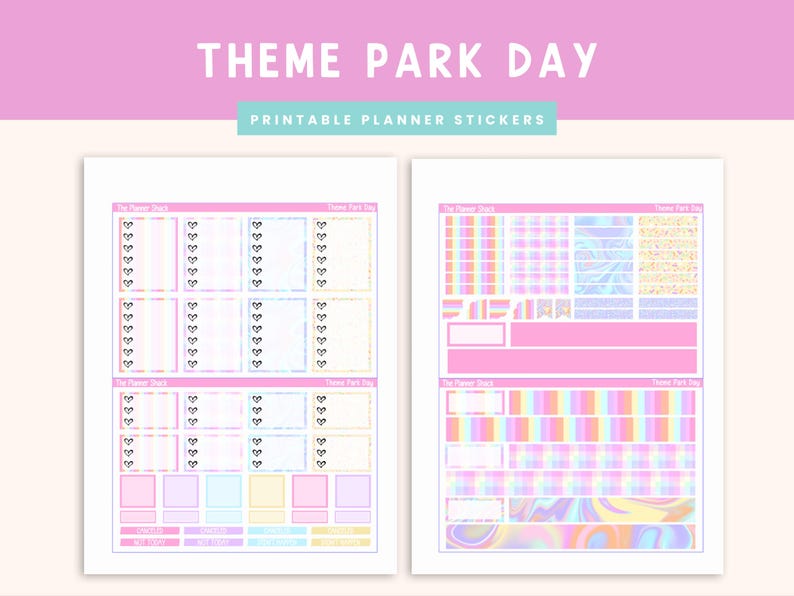 Printable Theme Park Day Weekly | Erin Condren | Vertical Weekly ...