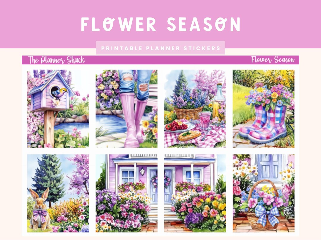 Printable Flower Season Weekly | Erin Condren | Vertical Weekly ...