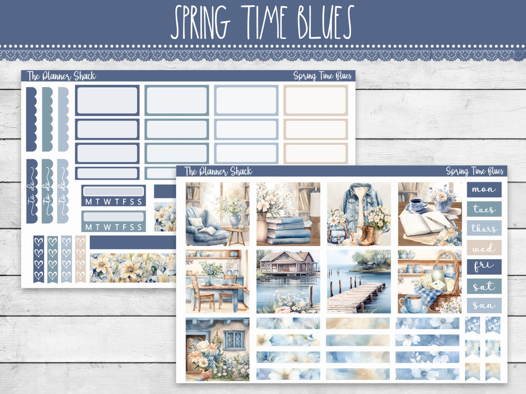 Printable Hobonichi COUSIN Weekly | Spring Time Blues | Spring Denim ...