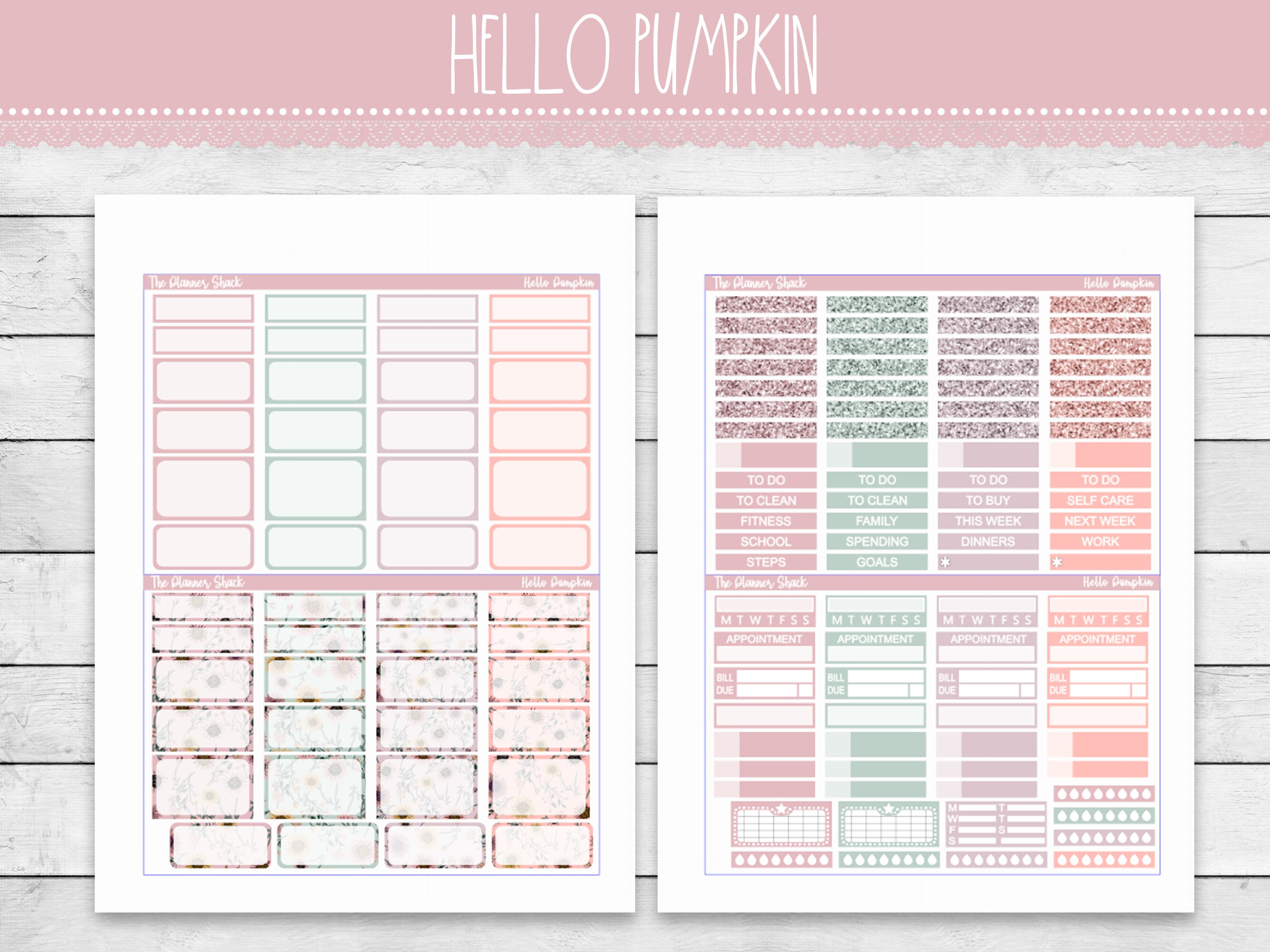 Printable Hello Pumpkin Weekly | Erin Condren | Vertical Weekly | Fall ...