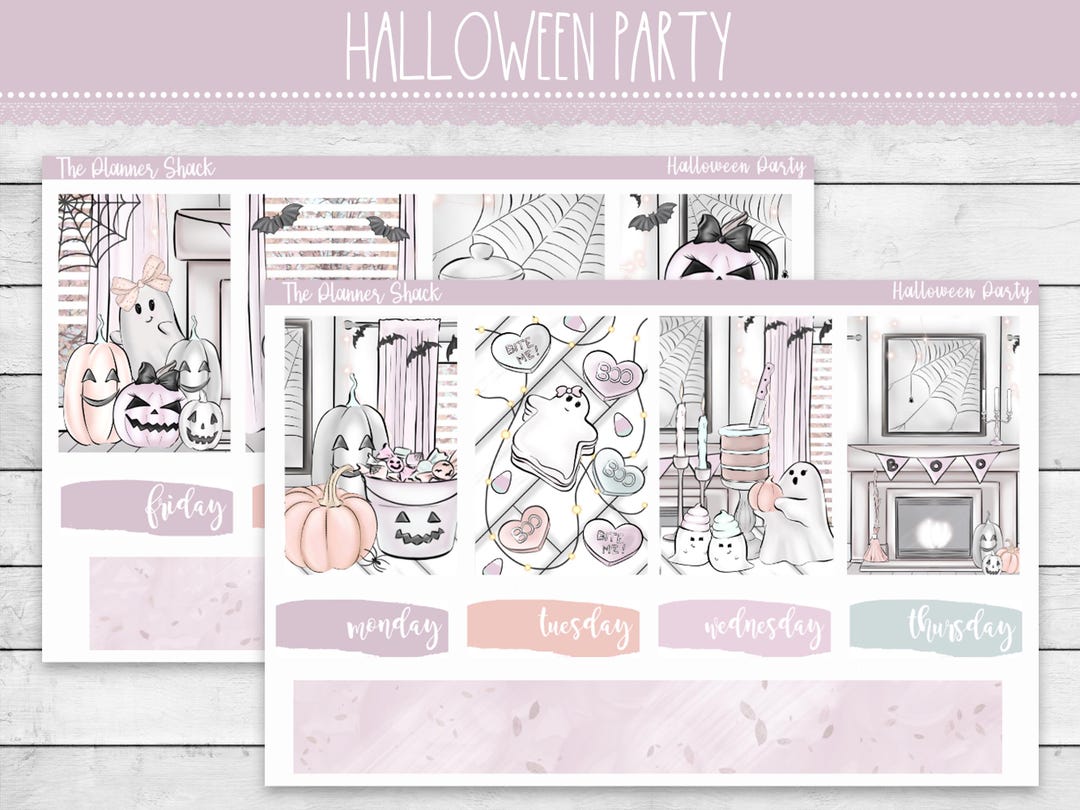 Printable Halloween Party 2 Weekly | Happy Planner | Halloween ...