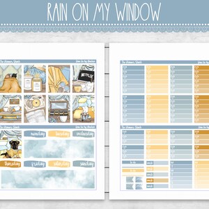 Printable Rain on My Window Weekly | Erin Condren | Vertical Weekly ...