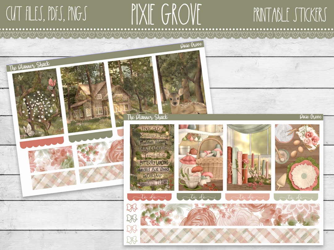 Printable Pixie Grove Weekly Happy Planner Fairy Weekly Spring Weekly Printable Planner Stickers ...