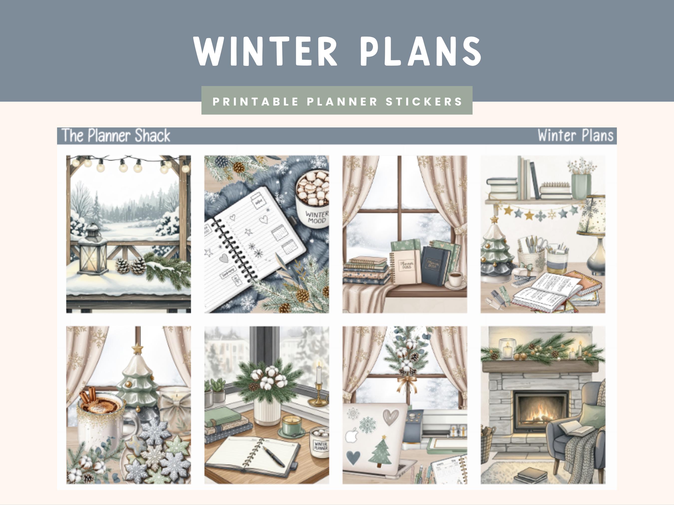 Printable Winter Plans Weekly | Erin Condren | Vertical Weekly | Winter ...