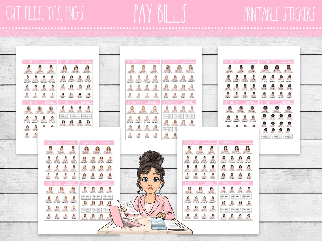 Printable Pay Bills Planner Stickers | Pay Bills | Bill Due | Pay Bills ...