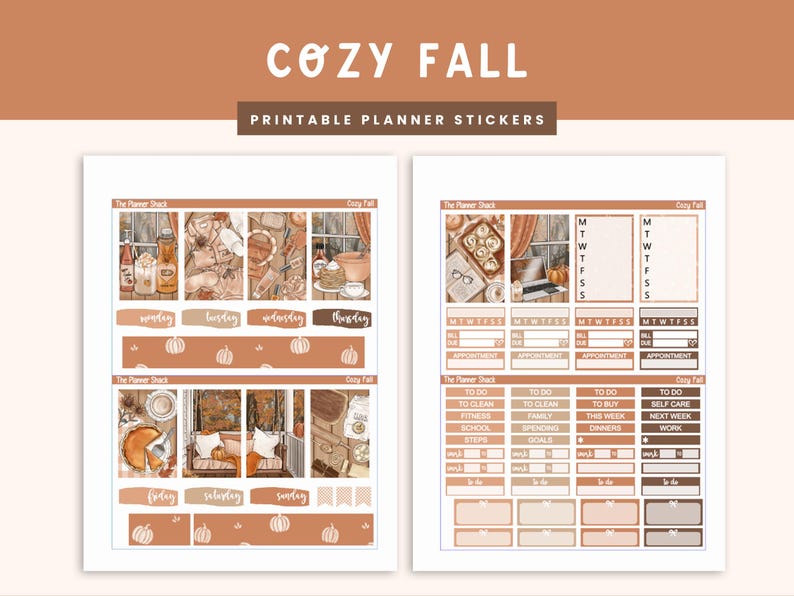 Printable Cozy Fall Weekly | Happy Planner | Fall Nights | Fall Weekly ...