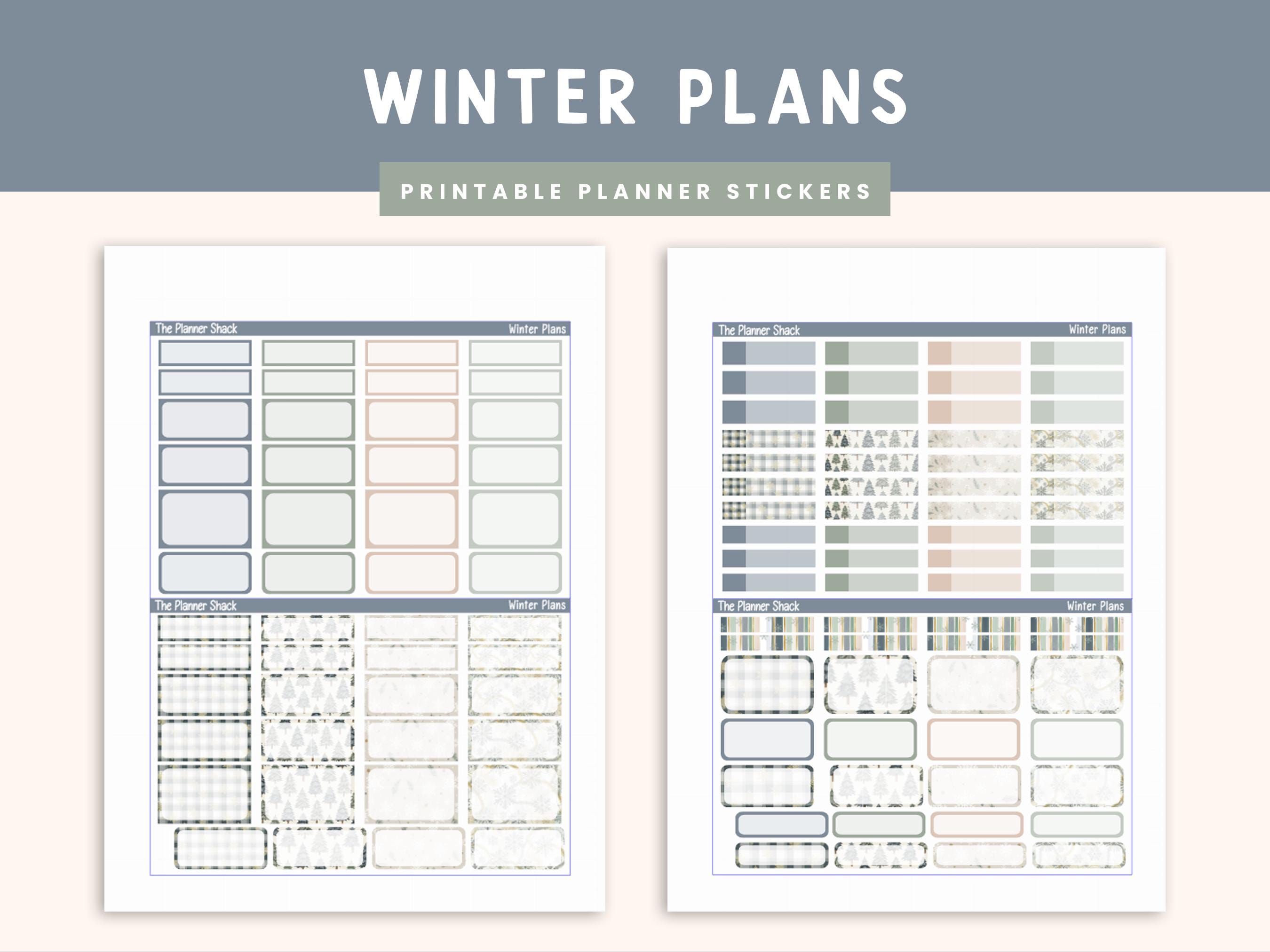 Printable Winter Plans Weekly | Erin Condren | Vertical Weekly | Winter ...