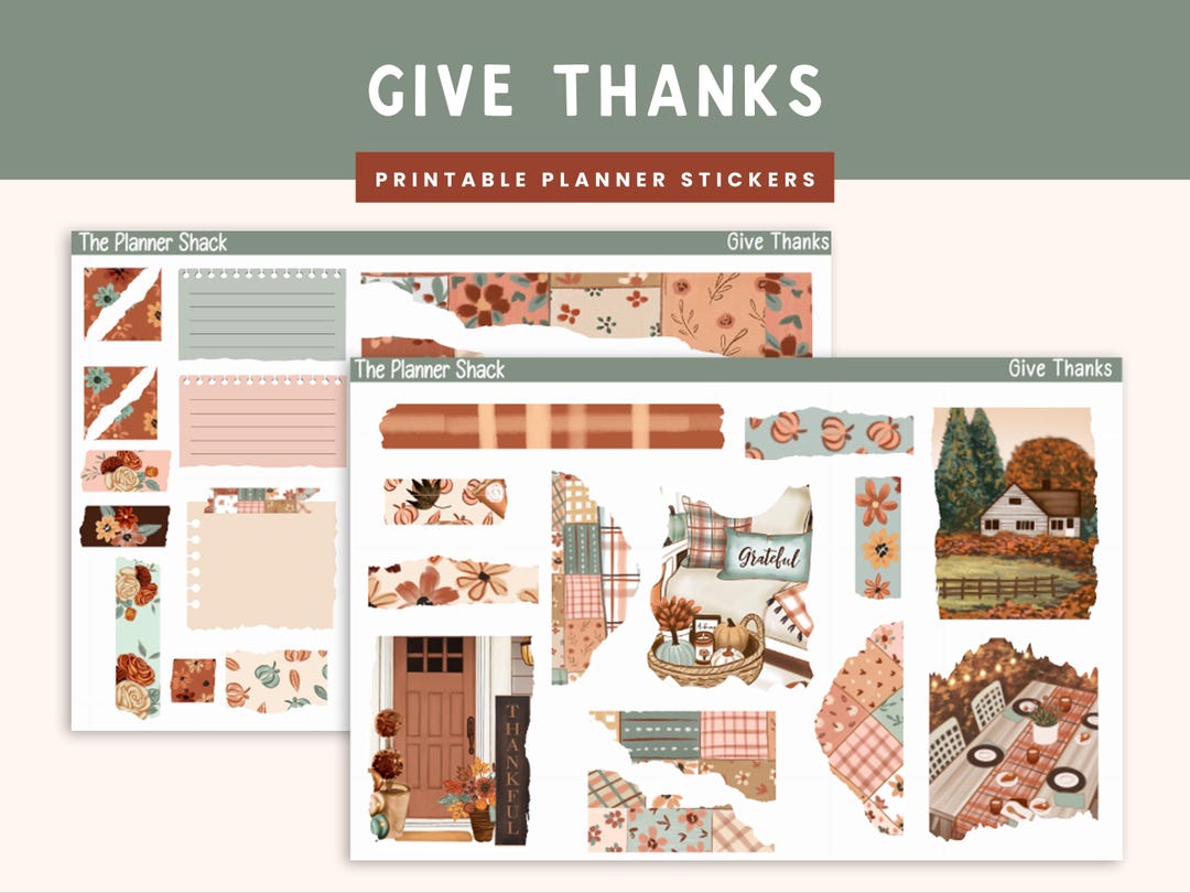 Printable Give Thanks Journaling Kit | Fall | Thanksgiving | Fall ...
