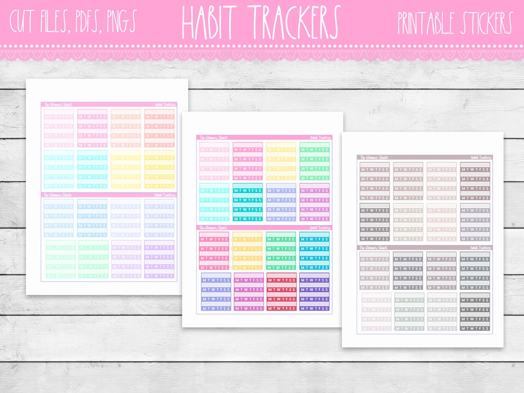PRINTABLE Full Box Habit Trackers | Habit Trackers | Functional ...