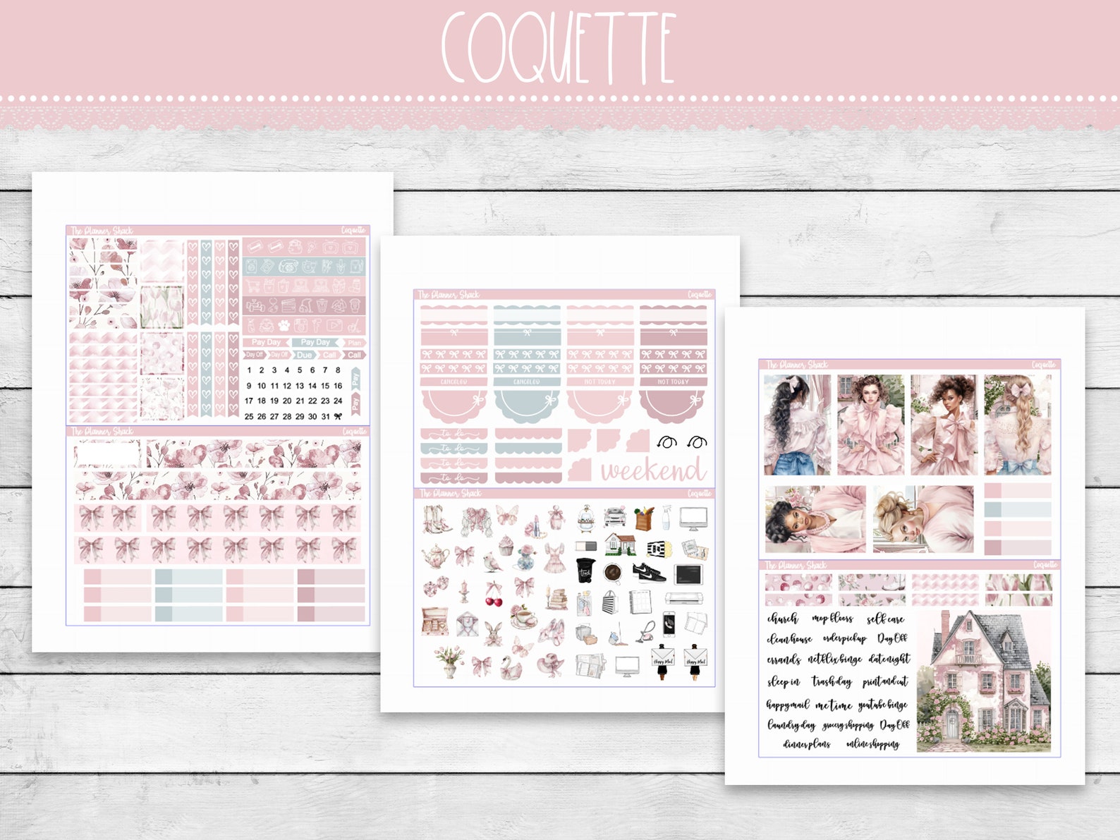 Printable Coquette Weekly | Happy Planner | Coquette Weekly | Printable ...
