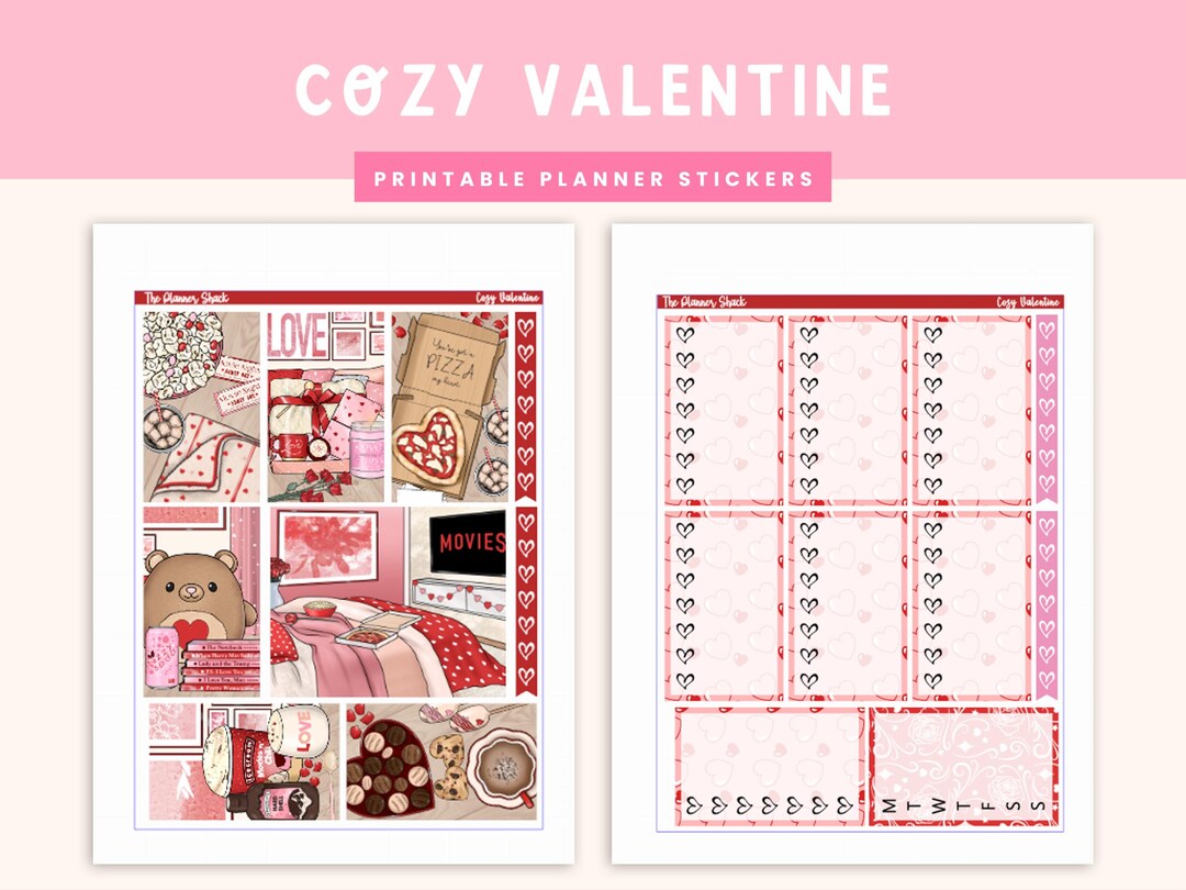 Printable Cozy Valentine Weekly | Big Happy Planner | Valentine Weekly ...