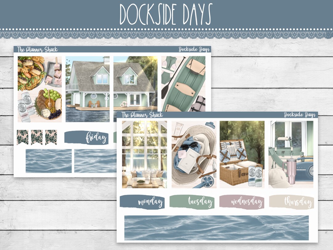 Printable Dockside Days Weekly | Happy Planner | Summer Weekly | Lake Day | Printable Planner ...