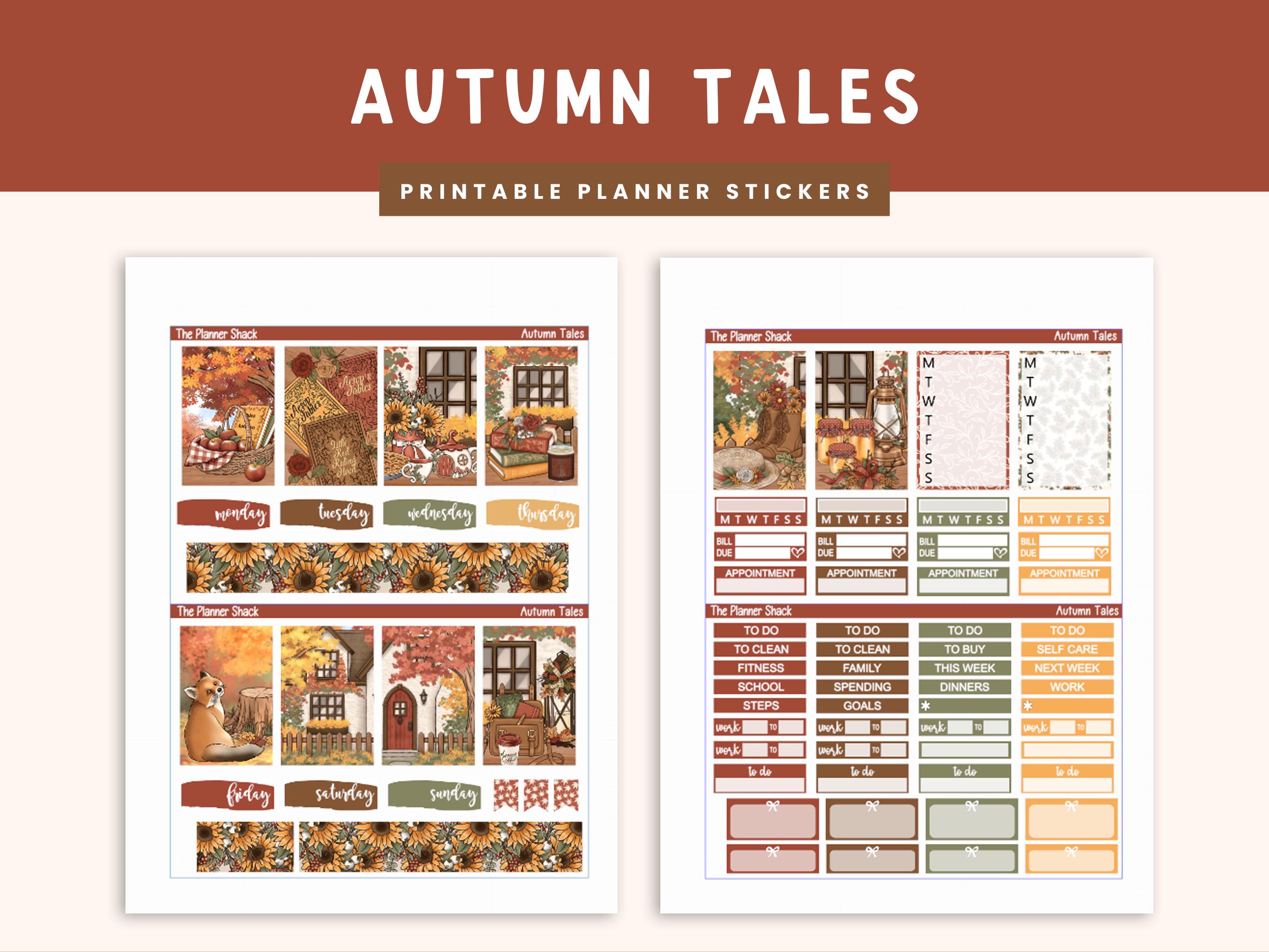 Printable Autumn Tales Weekly | Happy Planner | Books | Fall | Fall ...