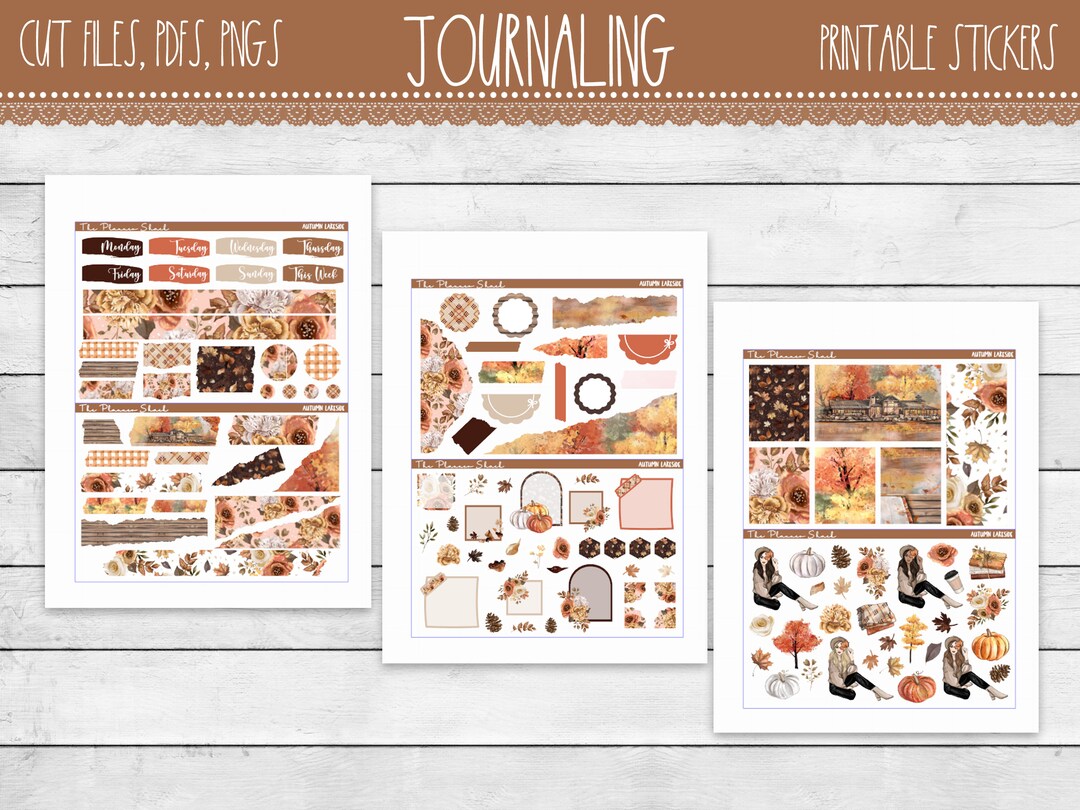 Printable Autumn Lakeside Journaling Kit | Fall | Pumpkins | Printable ...