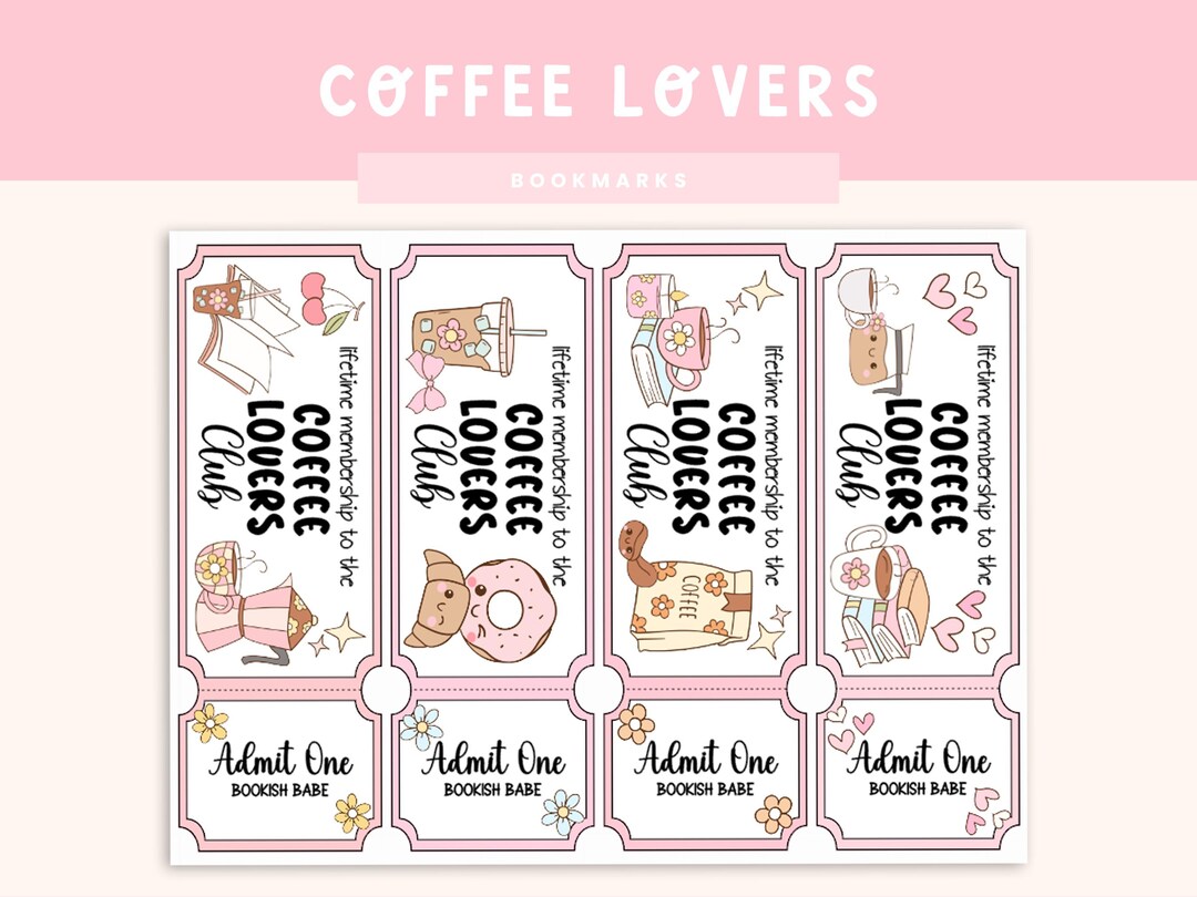 Printable Bookmarks | Coffee Lover | Book Lovers | Book Lovers ...