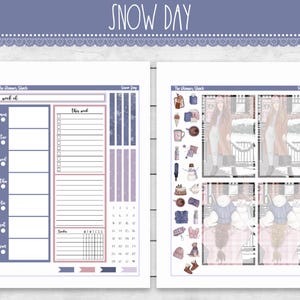 Printable A5 DAILY DUO Weekly | Snow Day | Winter Weekly | Printable ...