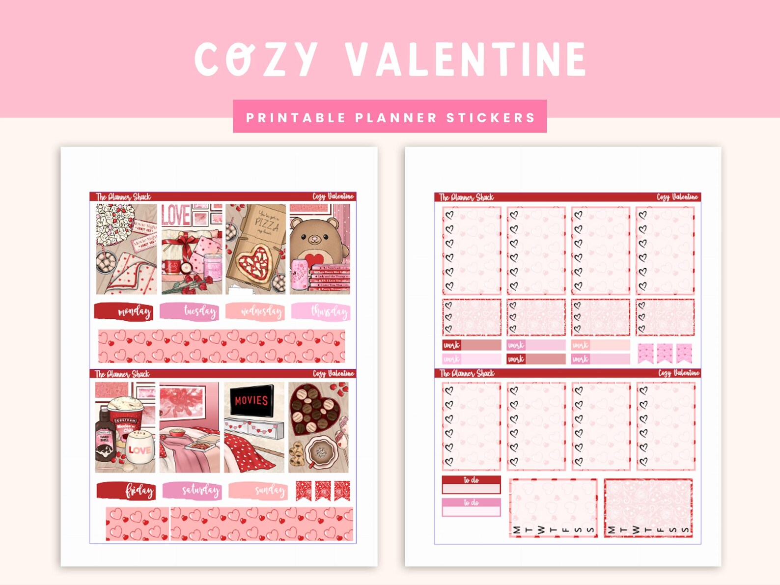 Printable Cozy Valentine Weekly | Happy Planner | Valentine Weekly ...