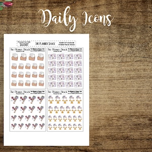 Daily Icons | Icons | Planner Icons | Printable Planner Stickers ...