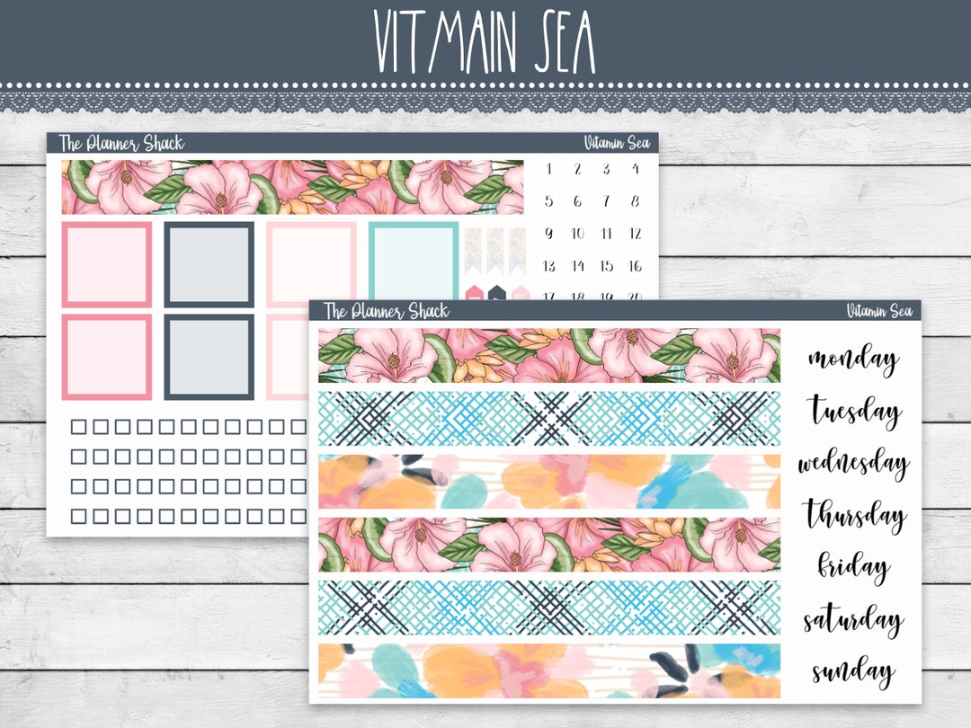 Printable A5 DAILY DUO Weekly | Vitamin Sea | Summer | Boating | Daily ...