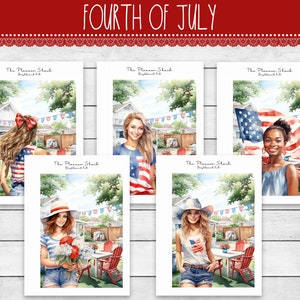Printable 4th of July Dashboard | Notes Pages | Erin Condren | 7 X 9 ...