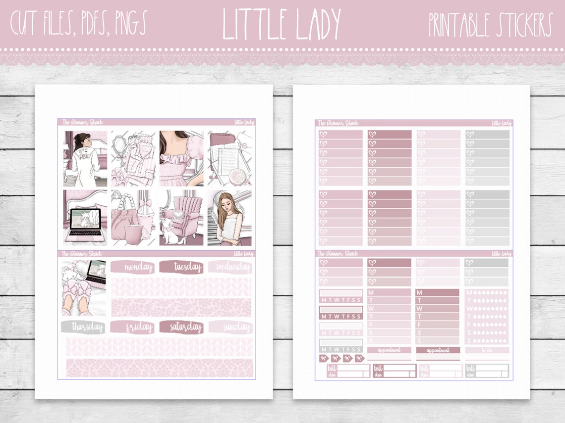 Printable Little Lady Weekly Erin Condren Vertical Weekly - Etsy