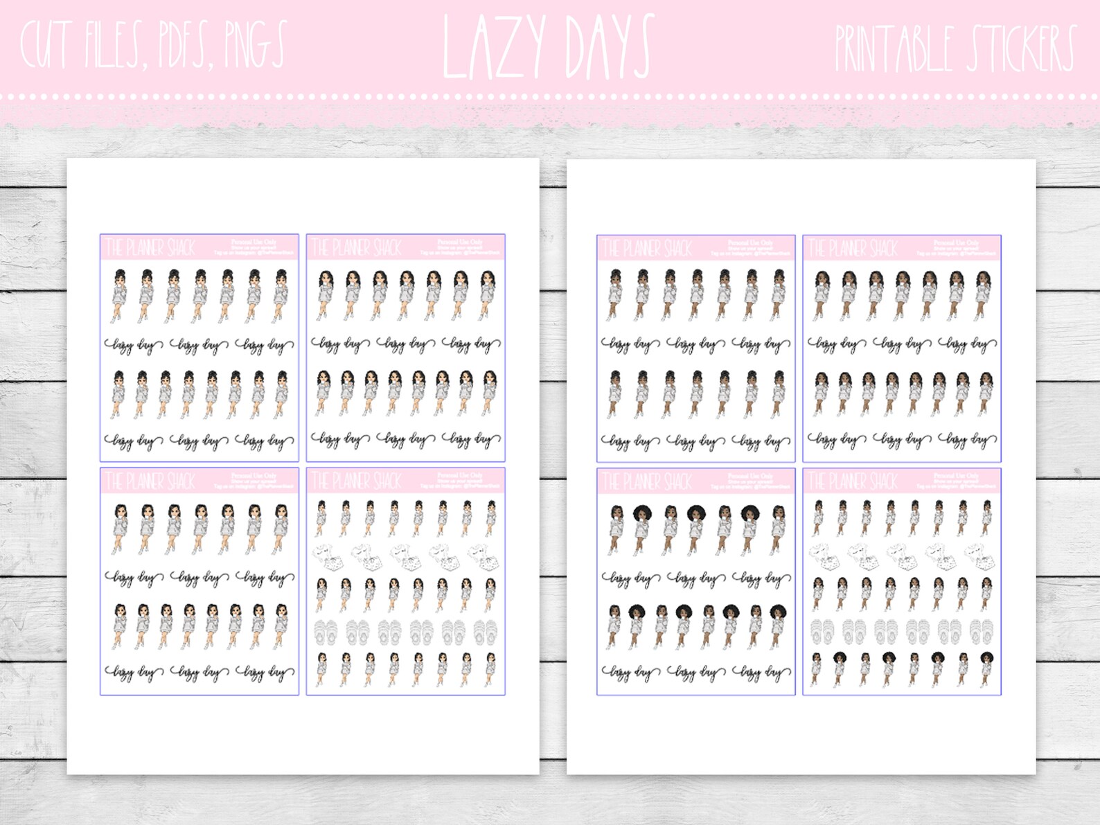 Printable Lazy Days Planner Stickers | Lazy Days | Weekend | Relax ...