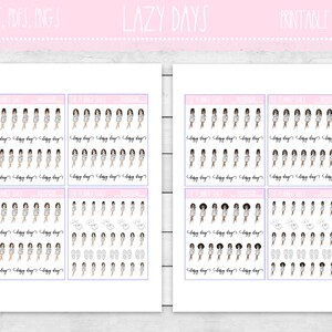 Printable Lazy Days Planner Stickers | Lazy Days | Weekend | Relax ...