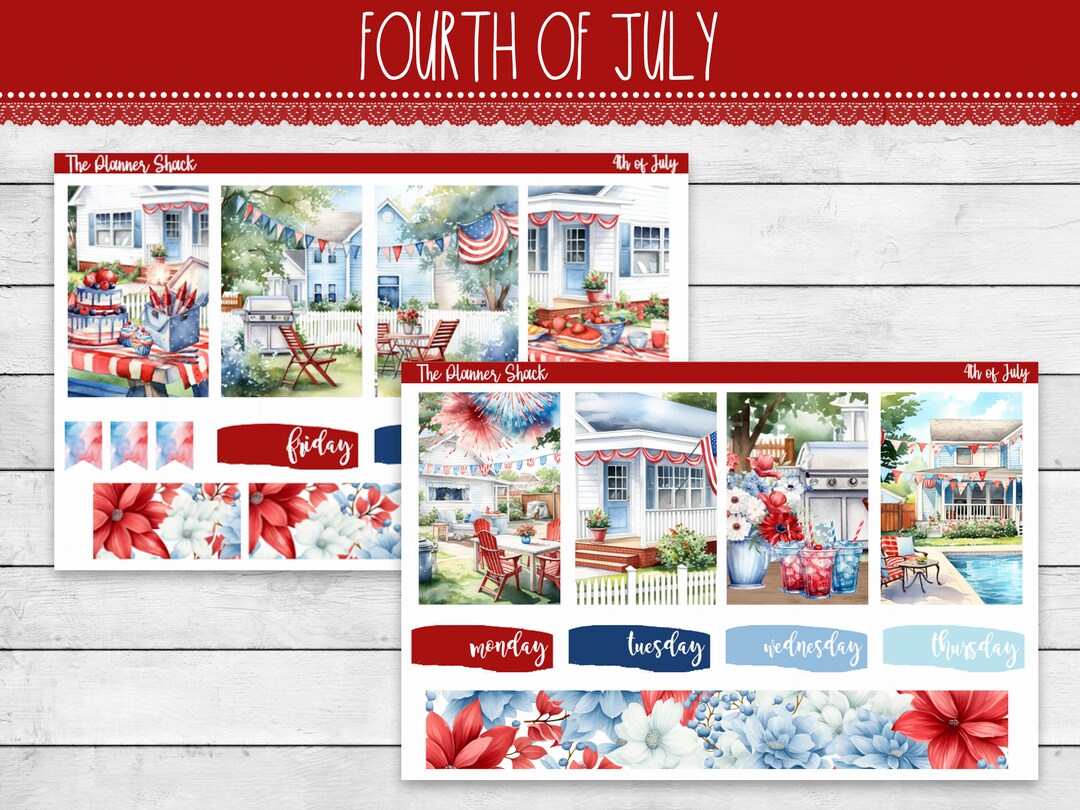 Printable 4th of July Weekly | Happy Planner | 4th of July Weekly ...