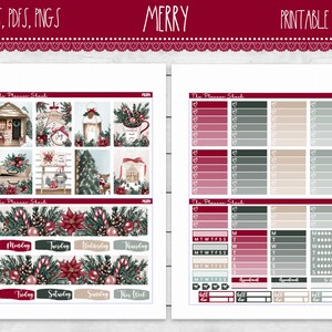 Printable Merry Weekly | Erin Condren | Christmas | Christmas Weekly ...