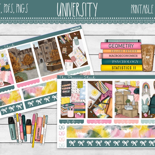 College Planner Stickers - Etsy
