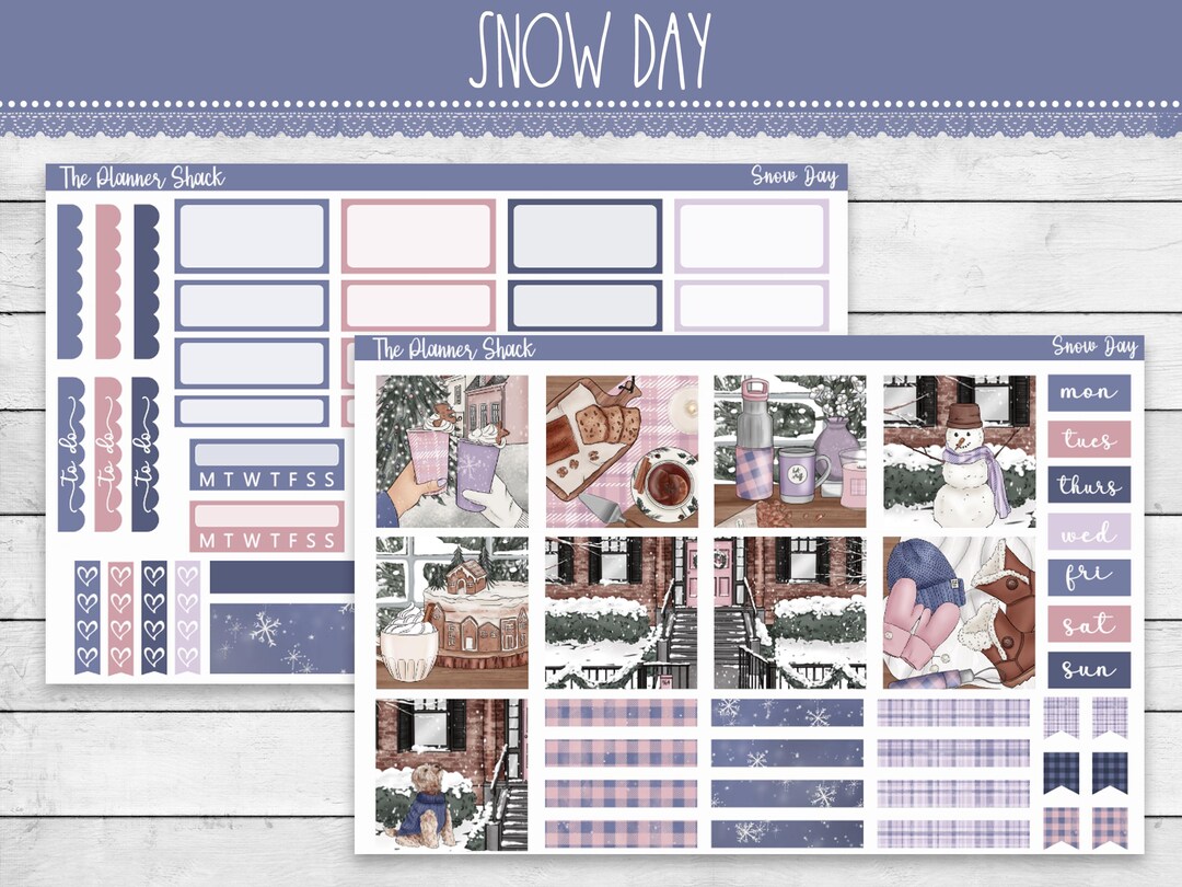 Printable Hobonichi COUSIN Weekly | Snow Day Weekly | Winter | Winter ...