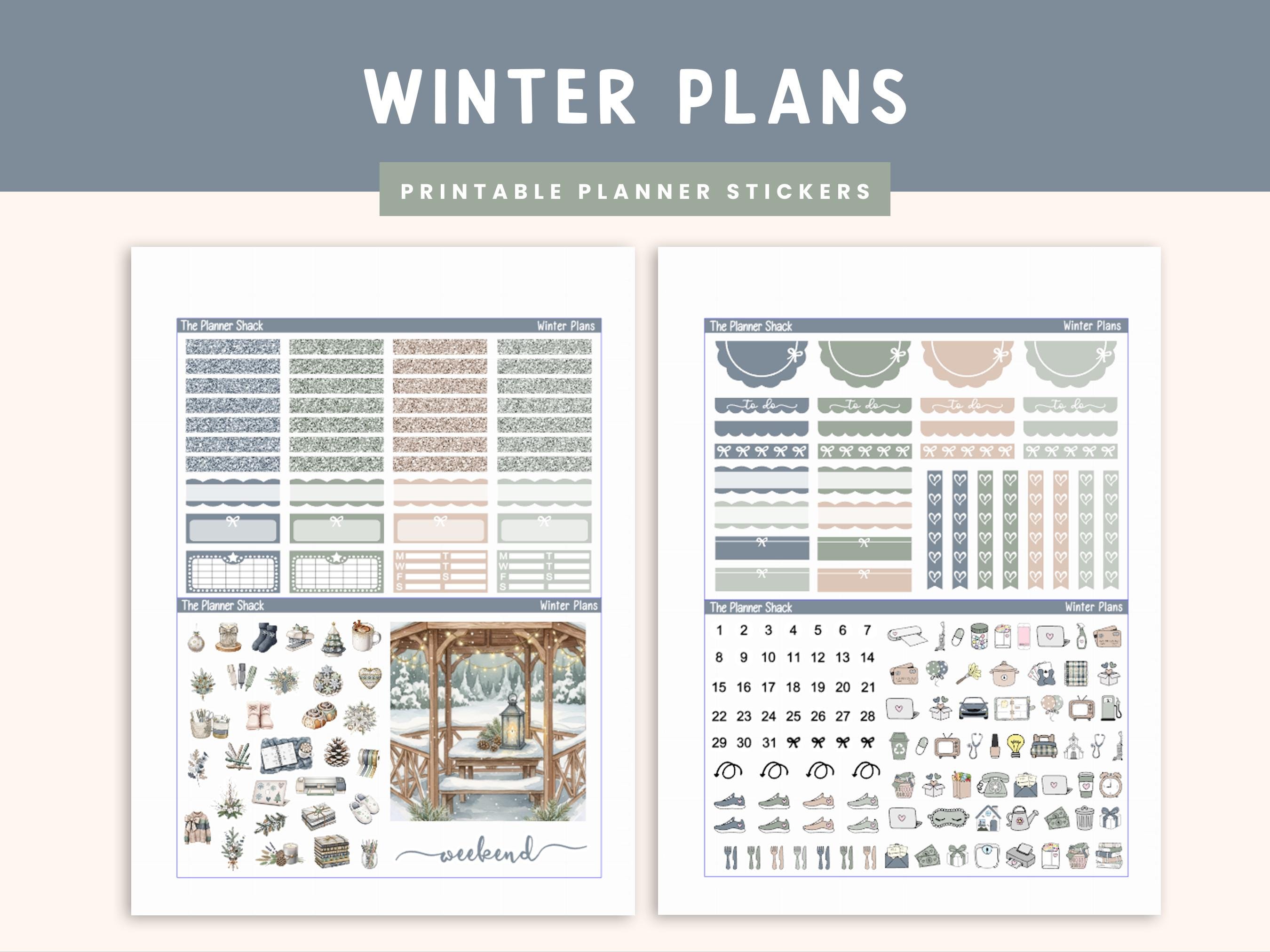 Printable Winter Plans Weekly | Erin Condren | Vertical Weekly | Winter ...