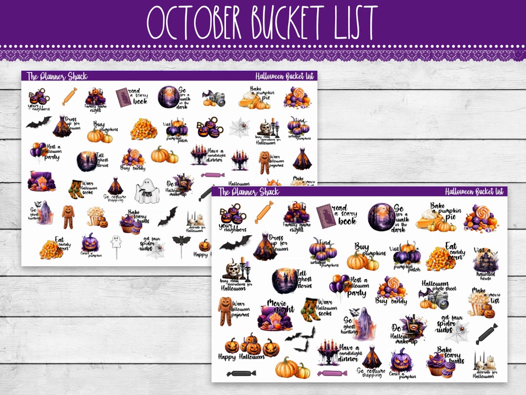 Printable October Bucket List | Halloween | October Activities ...
