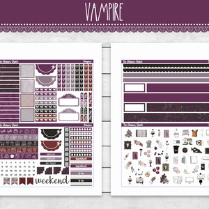 Printable Vampire Weekly Happy Planner Halloween Weekly Vampire Weekly ...