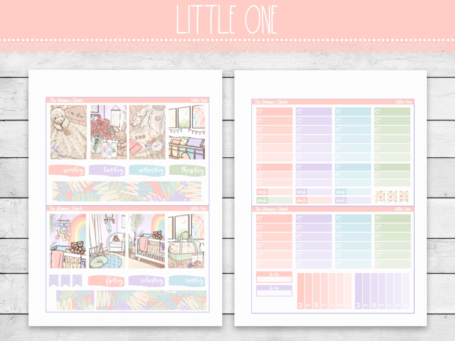 Printable Little One Weekly | Happy Planner | Baby Shower Weekly | Baby ...