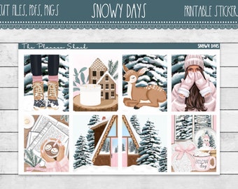 Snow Day Stickers - Etsy