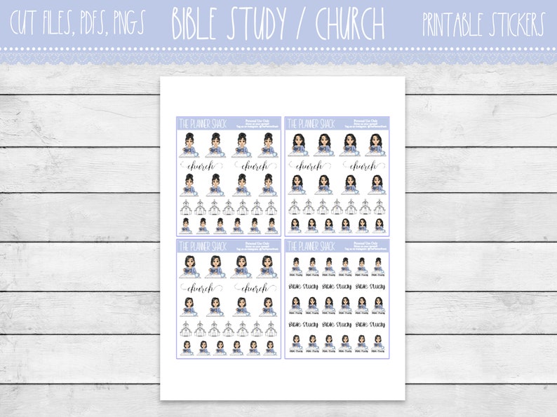 Printable Bible Planner Stickers Bible Study Church - Etsy