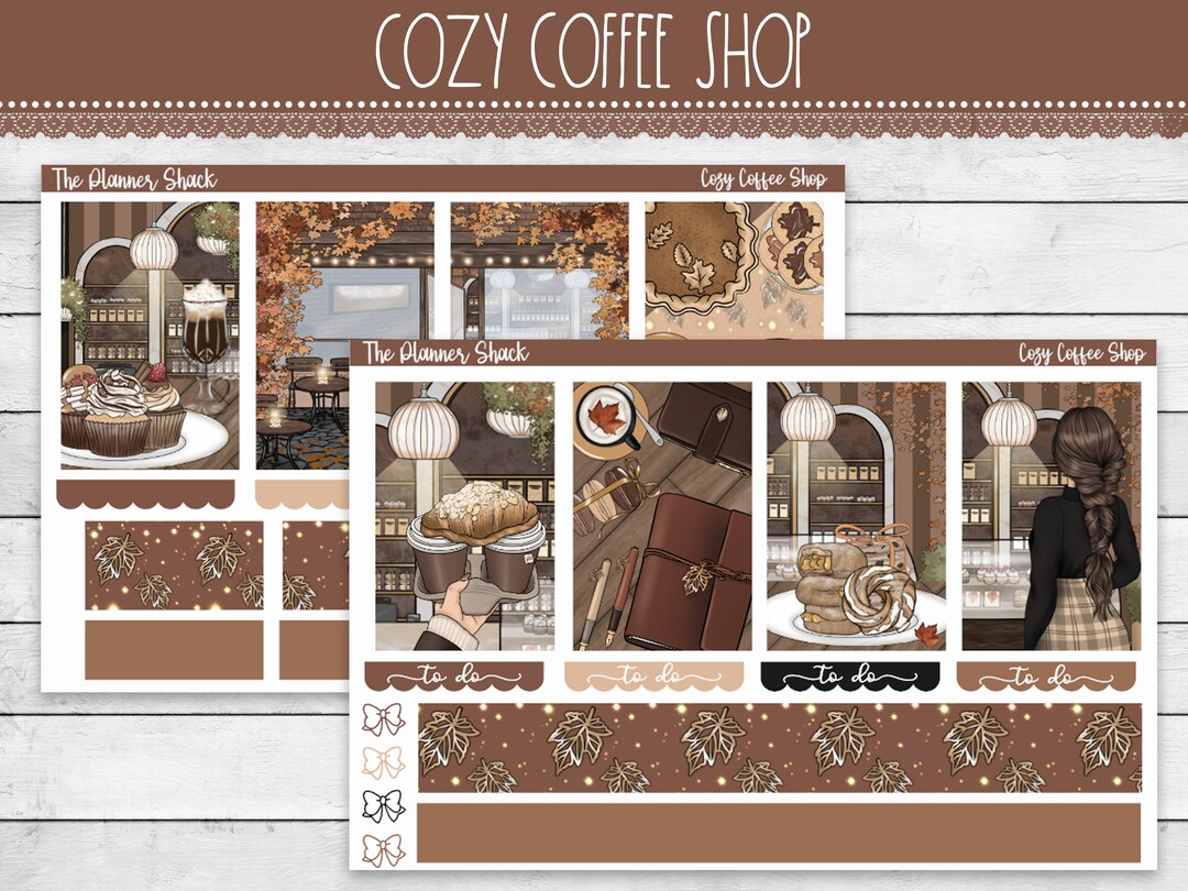 Printable Cozy Coffee Shop Weekly Happy Planner Fall Coffee Shop ...