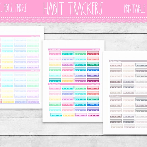 Habit Tracker Stickers - Etsy