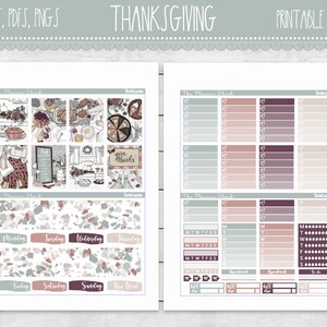 Printable Thanksgiving Weekly Erin Condren Fall Fall Weekly Printable ...