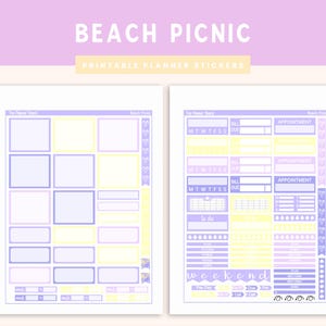 Printable Beach Picnic Weekly | Big Happy Planner | Summer Weekly ...