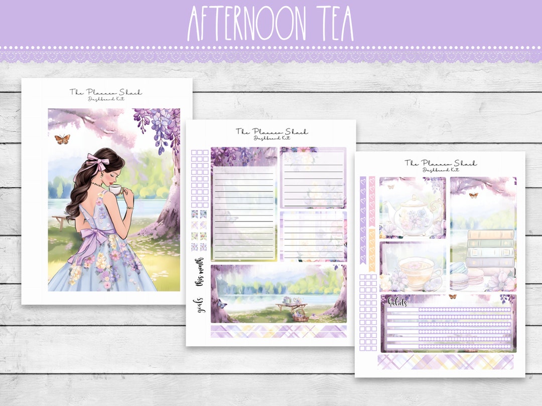 Afternoon Tea Dashboard | Notes Pages | Erin Condren | 7 X 9" Planners ...